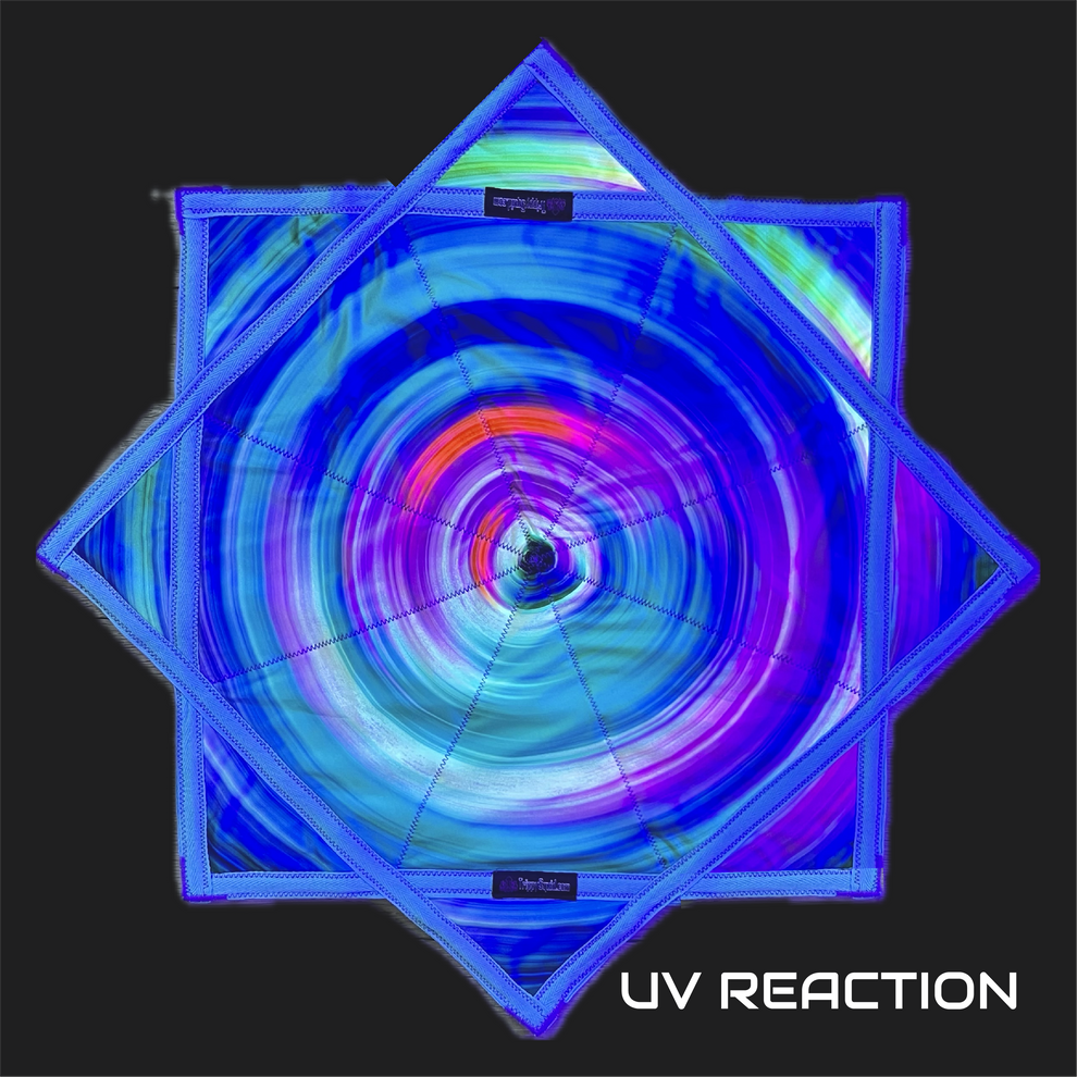 Blue Purple Spiral Flowstar + 2x Sided Flow Star (UV-REACTIVE) – Trippy ...